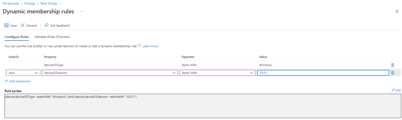 Dynamic Groups in Azure AD - Windows 10/11