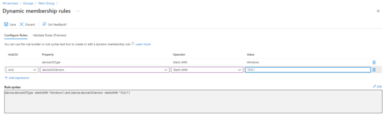 Dynamic Groups in Azure AD - Windows 10/11
