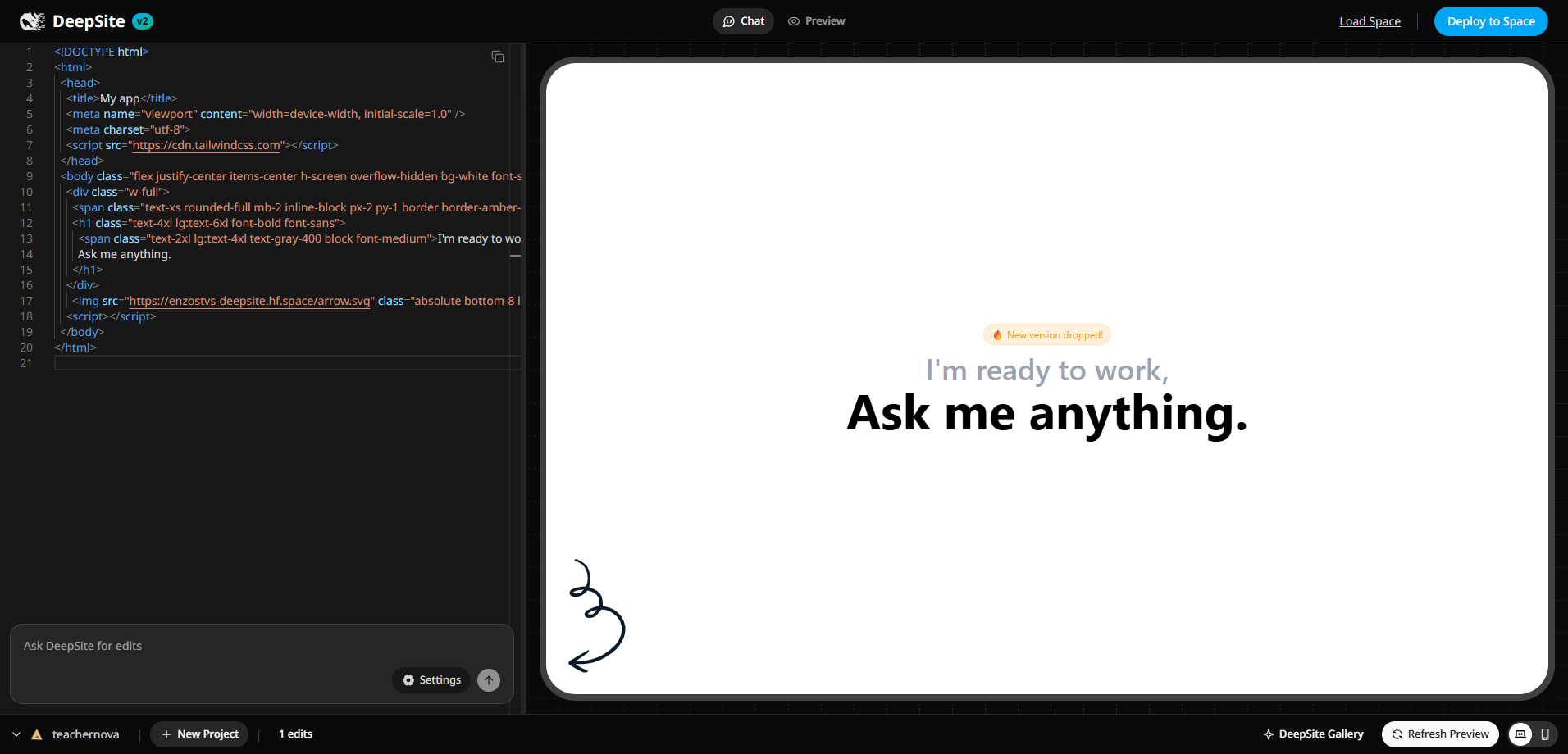 DeepSite Review - The Random Admin